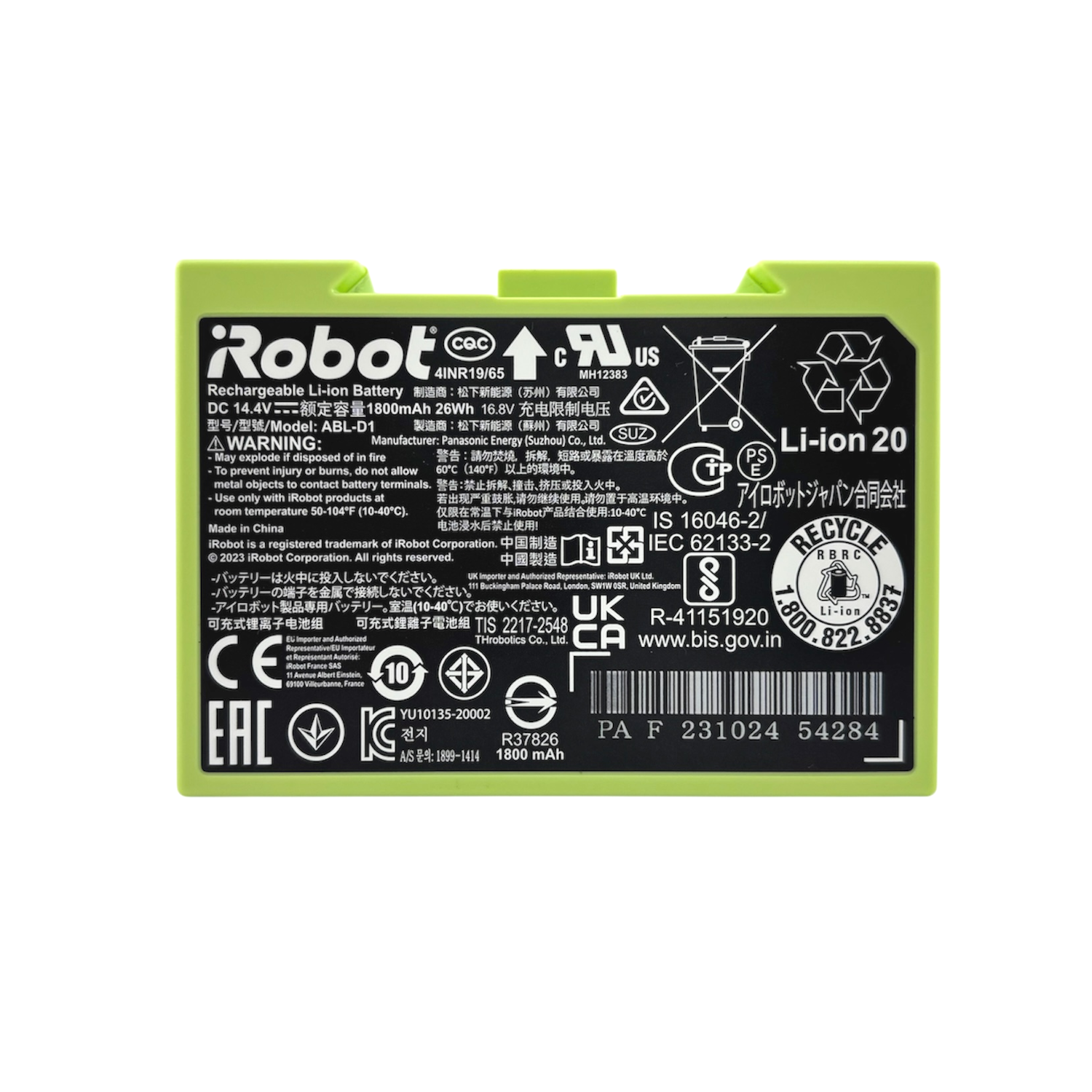 Genuine iRobot Roomba Lithium Ion Battery ABL-D1 for e5 e6 i3 i4 i6 i7 ...
